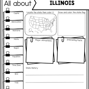 50 States Research Project Homeschool US States Geography - Etsy