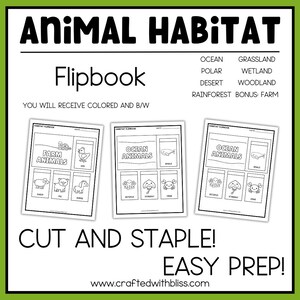 Animal Habitat Flipbook Kindergarten - Etsy