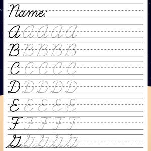 13 Pages Cursive Tracing Worksheet, Alphabet Cursive Printable, Days of ...