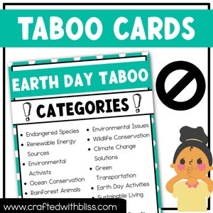 Earth Day Taboo Party Game 150 Card Fun Friday Ice Breaker Brain Break ...