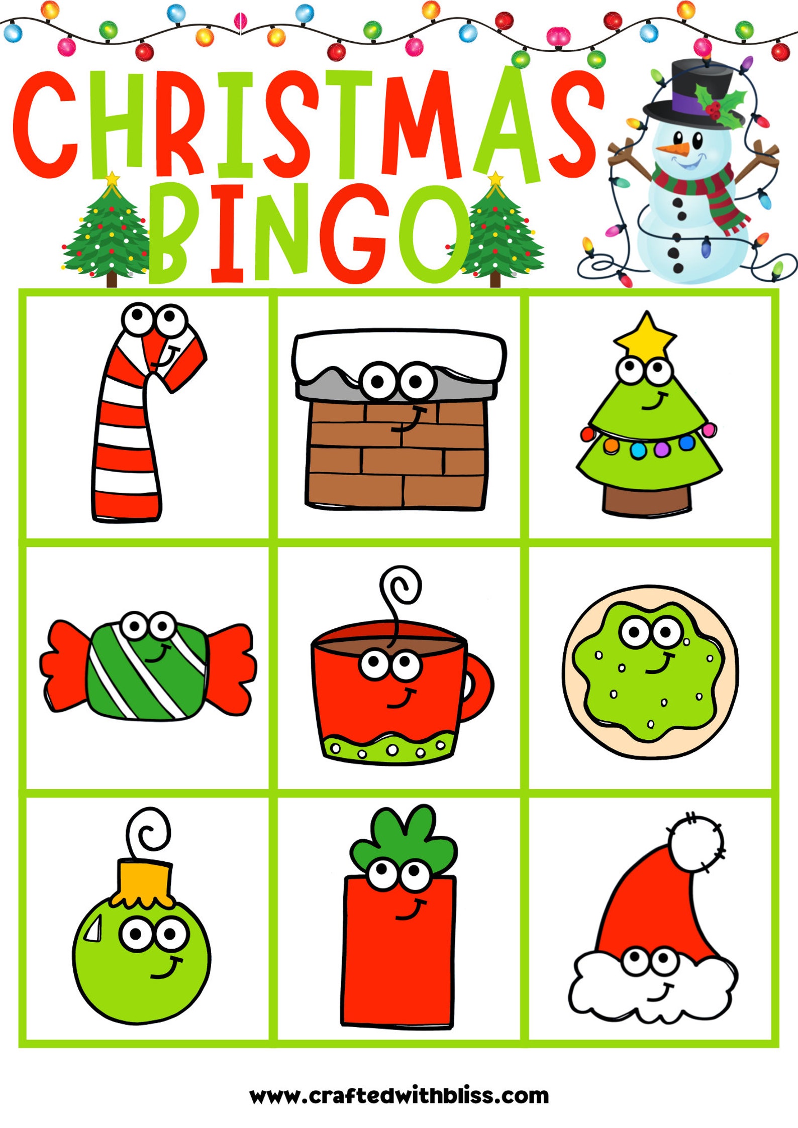 Christmas Bingo for Classroom Game Preschool Kindergarten (10 Cards) - Etsy
