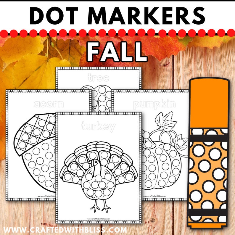 Fall Dot Marker Activity Fall Do-a-dot Marker Fine Motor - Etsy
