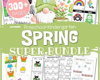 Spring Preschool-kindergarten Bundle, April Kindergarten Activities ...