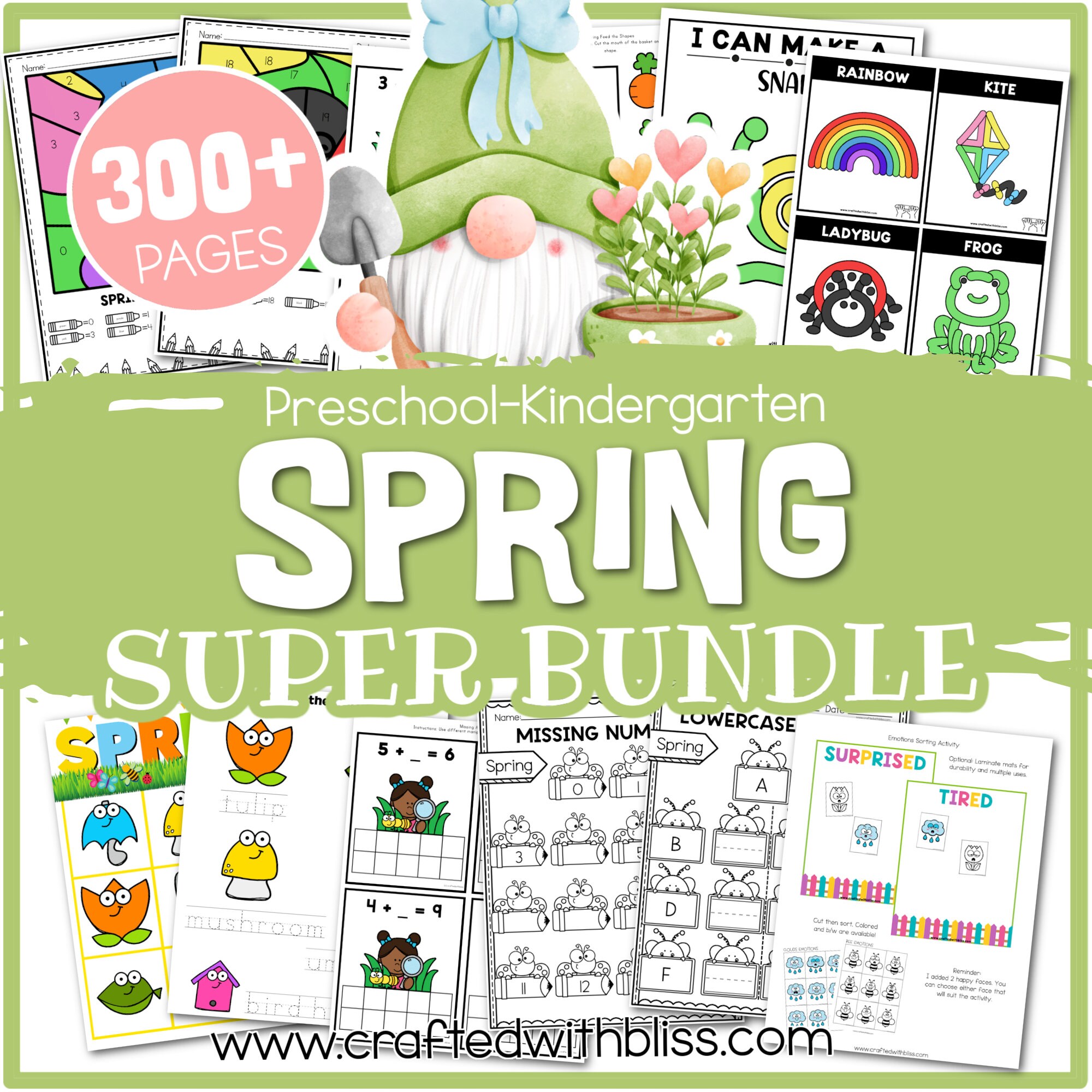 Spring Preschool-kindergarten Bundle, April Kindergarten Activities ...