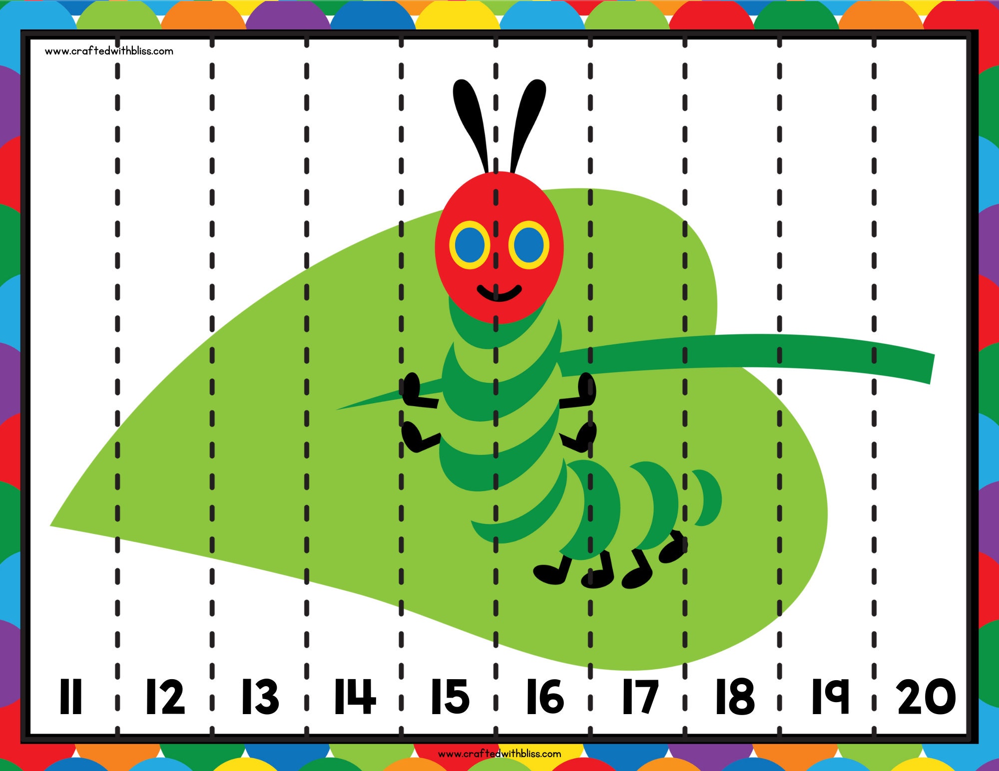Hungry Caterpillar Alphabet and Number Order Puzzle math and Literacy ...