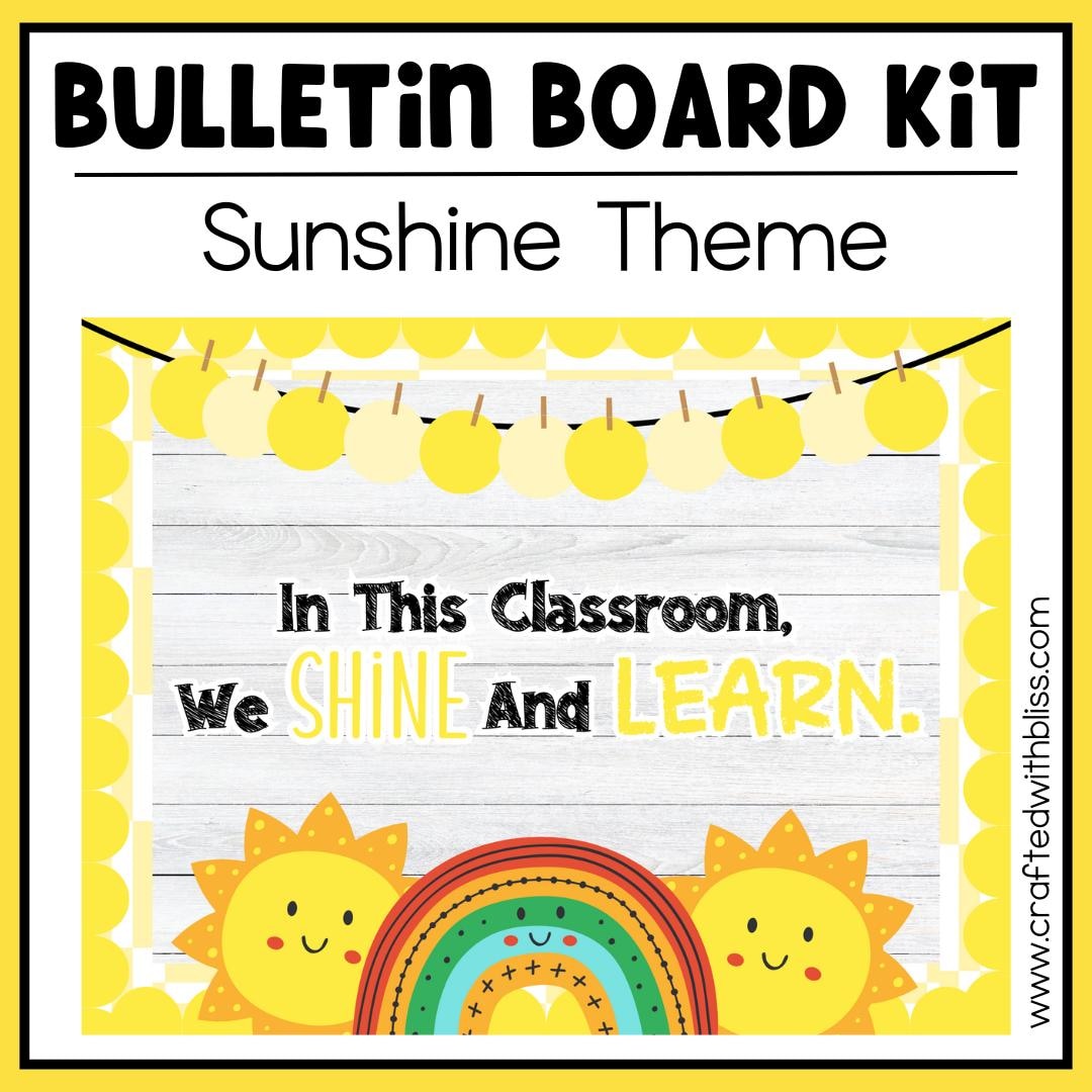 Shine & Learn Sunshine Theme Bulletin Board Kit - Etsy