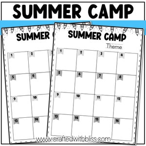 13 Summer Camp Theme Ideas List for Kids + Blank Template Camping Theme ...