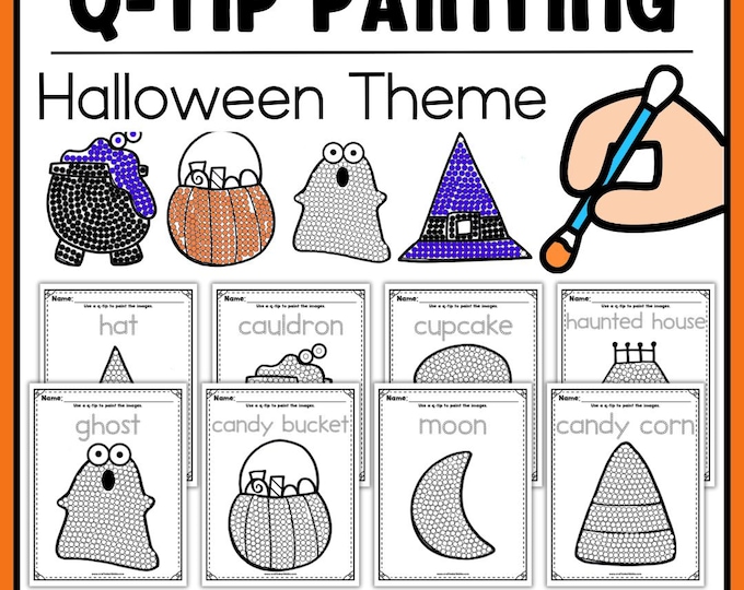 Valentines NO PREP Q Tip Painting Mats for February Preschool and ...