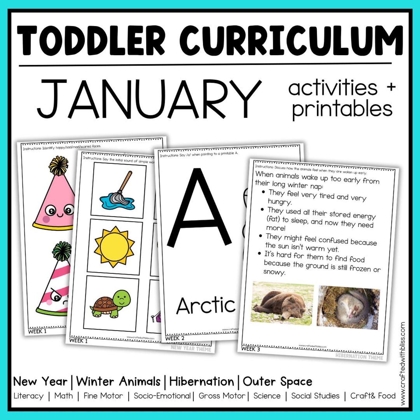 January Toddler Curriculum Activities and Printable 2-3 Yo Homeschool ...