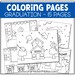Graduation Coloring Pages for Kids Background Scene End of the Year ...