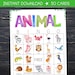 50 Animal Party Bingo Cards Classroom Game, Bingo Game, Animal Party ...