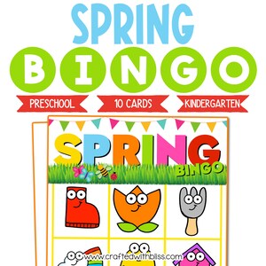 Spring Bingo for Classroom Game Preschool Kindergarten (10 Cards) - Etsy