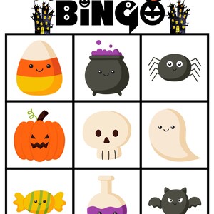 Halloween Bingo for Classroom Game Preschool Kindergarten (10 Cards) - Etsy