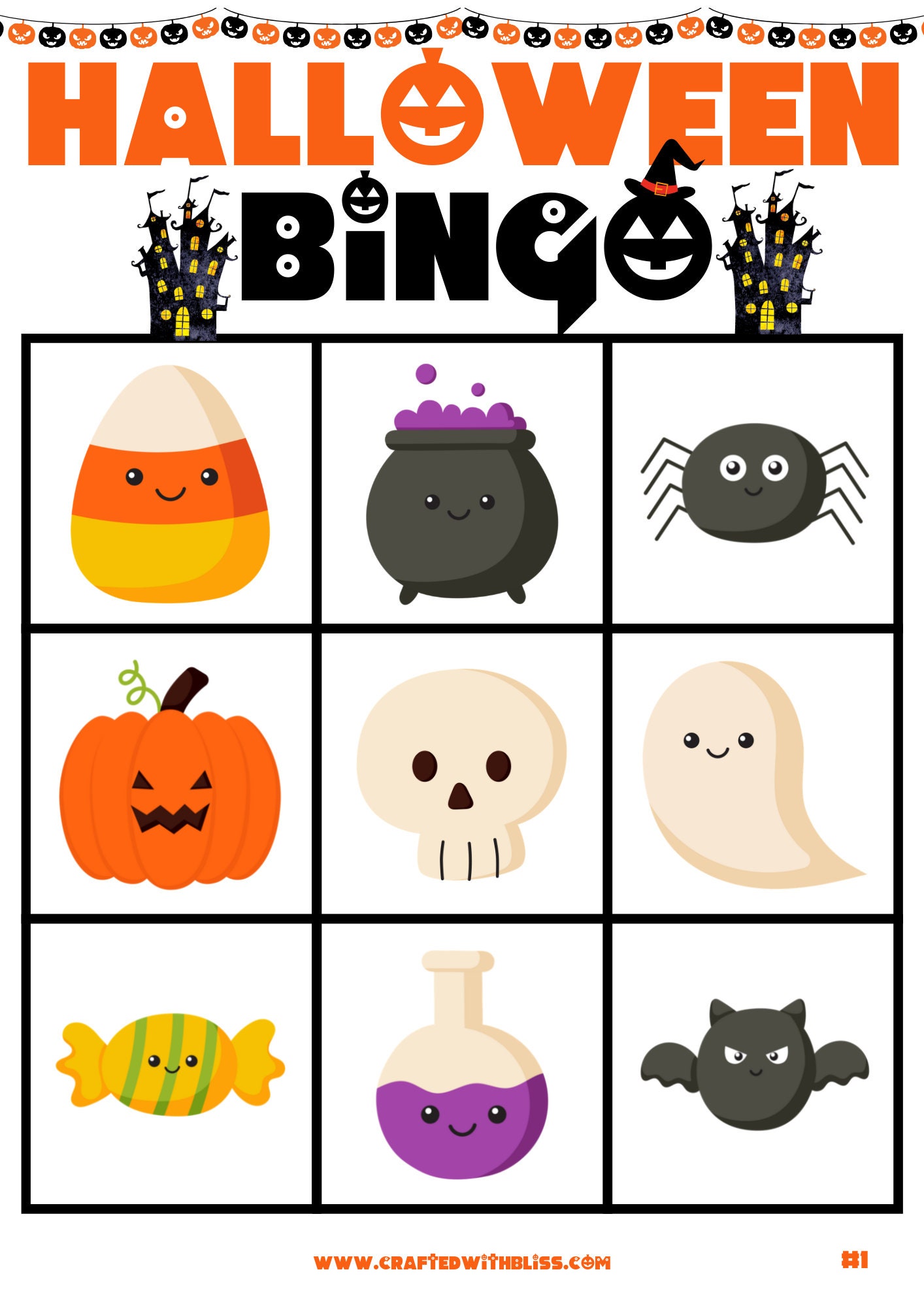 Halloween Bingo for Classroom Game Preschool Kindergarten (10 Cards) - Etsy