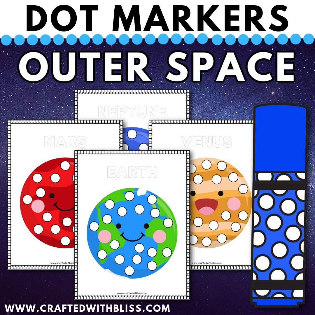 Outer Space Dot Marker Printable - Etsy
