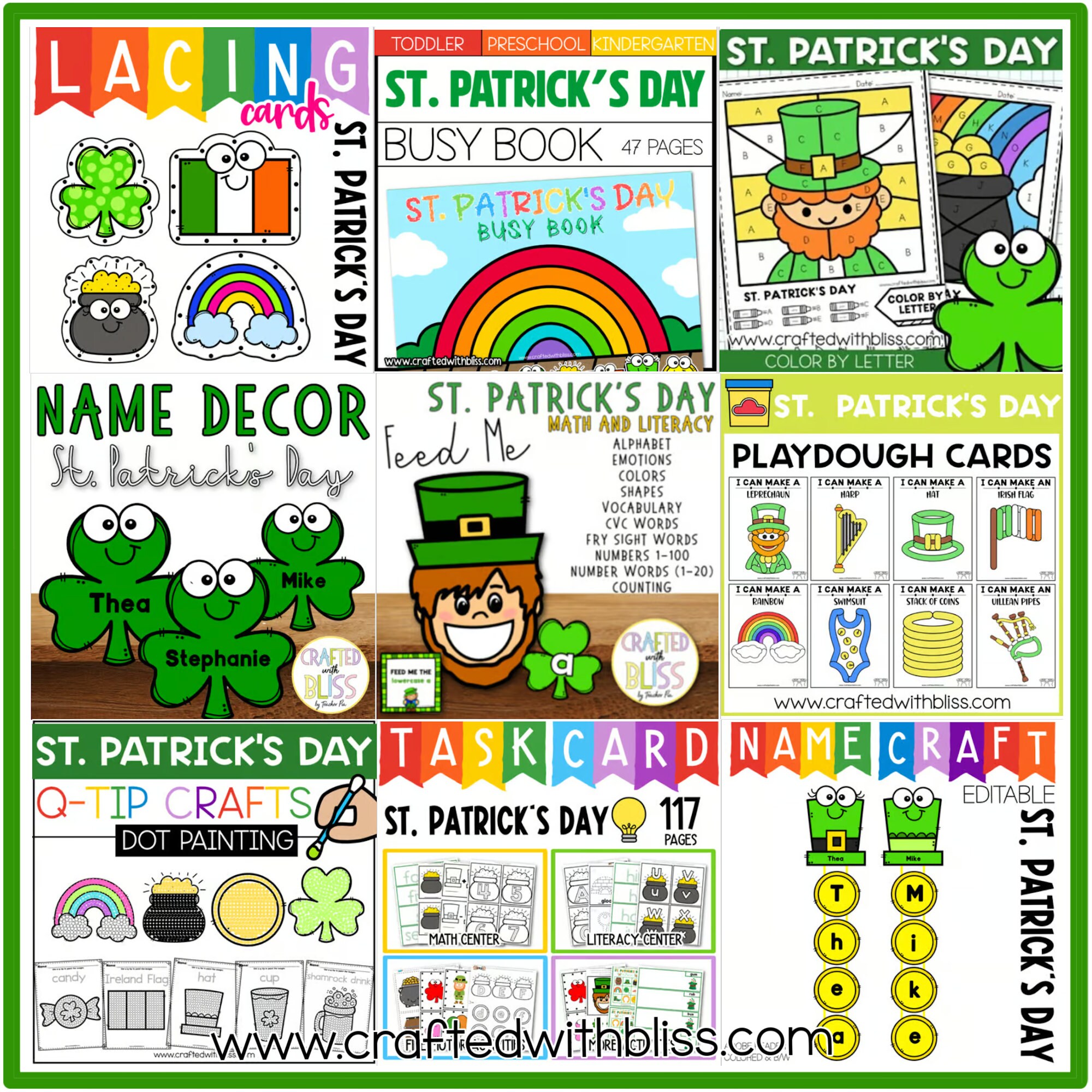March Preschool-kindergarten Bundle, St. Patrick's Day Kindergarten ...