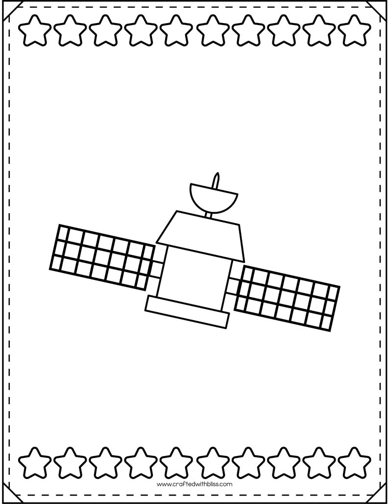 50 Outer Space Coloring Pages for Kids Outer Space Party - Etsy