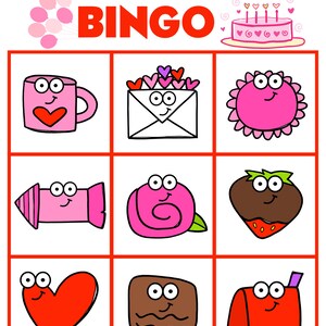 10 Valentine's Day BINGO for Preschool-kindergarten, February Games and ...