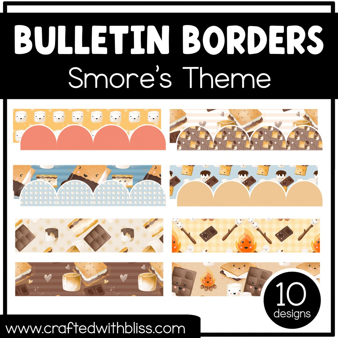 Cute Smore's Theme Bulletin Board Borders - Etsy