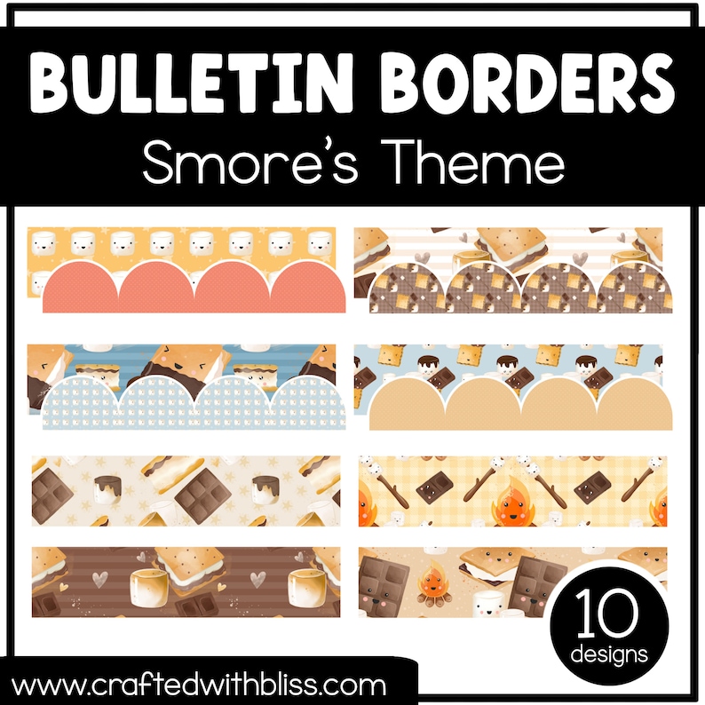 Cute Smore's Theme Bulletin Board Borders - Etsy