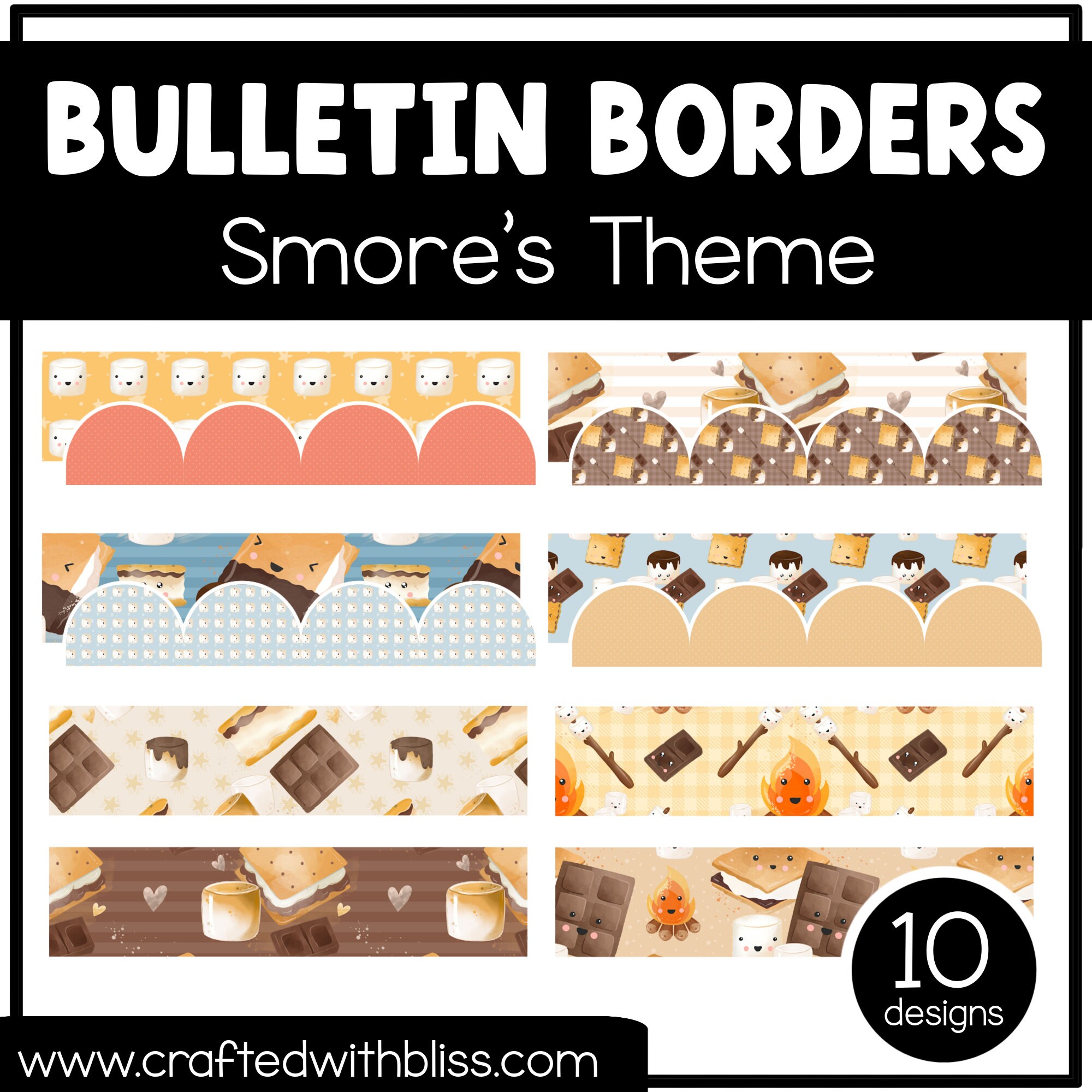 Cute Smore's Theme Bulletin Board Borders - Etsy