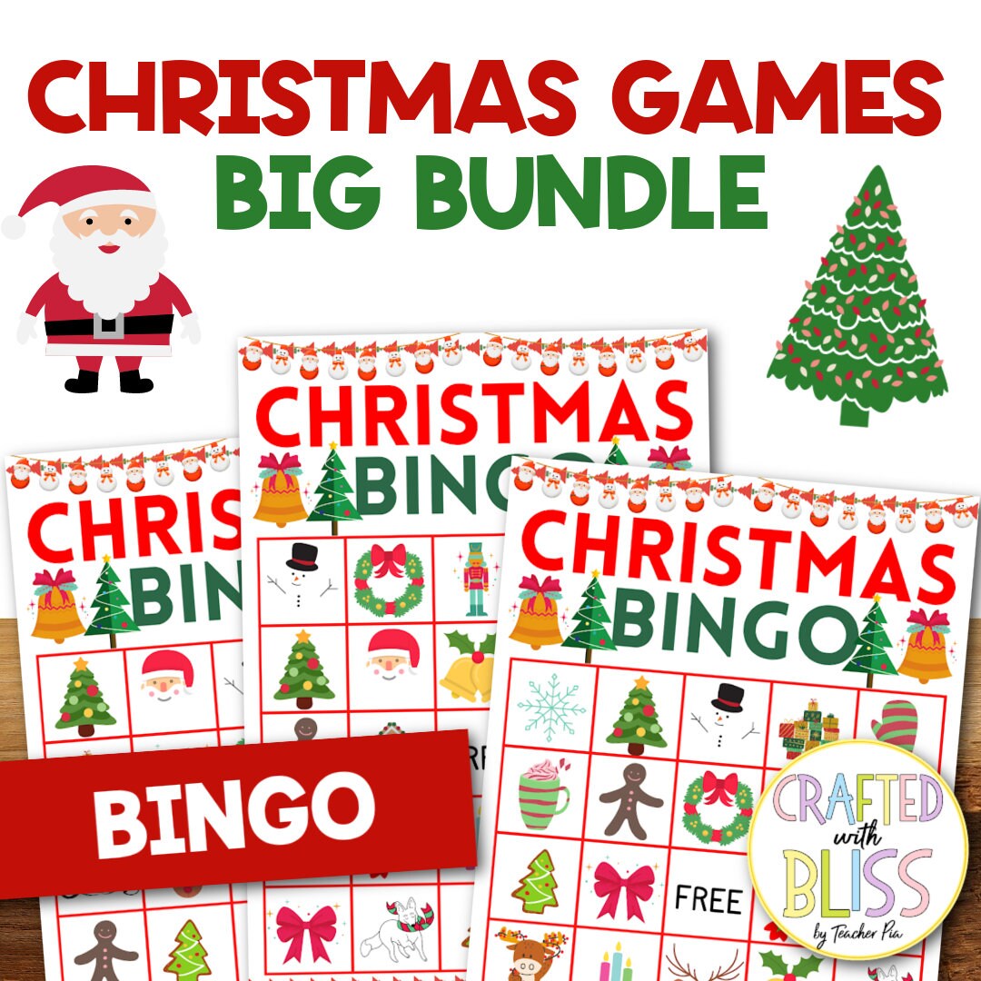 Christmas Party Games BIG BUNDLE, Christmas Games Kids, Christmas ...