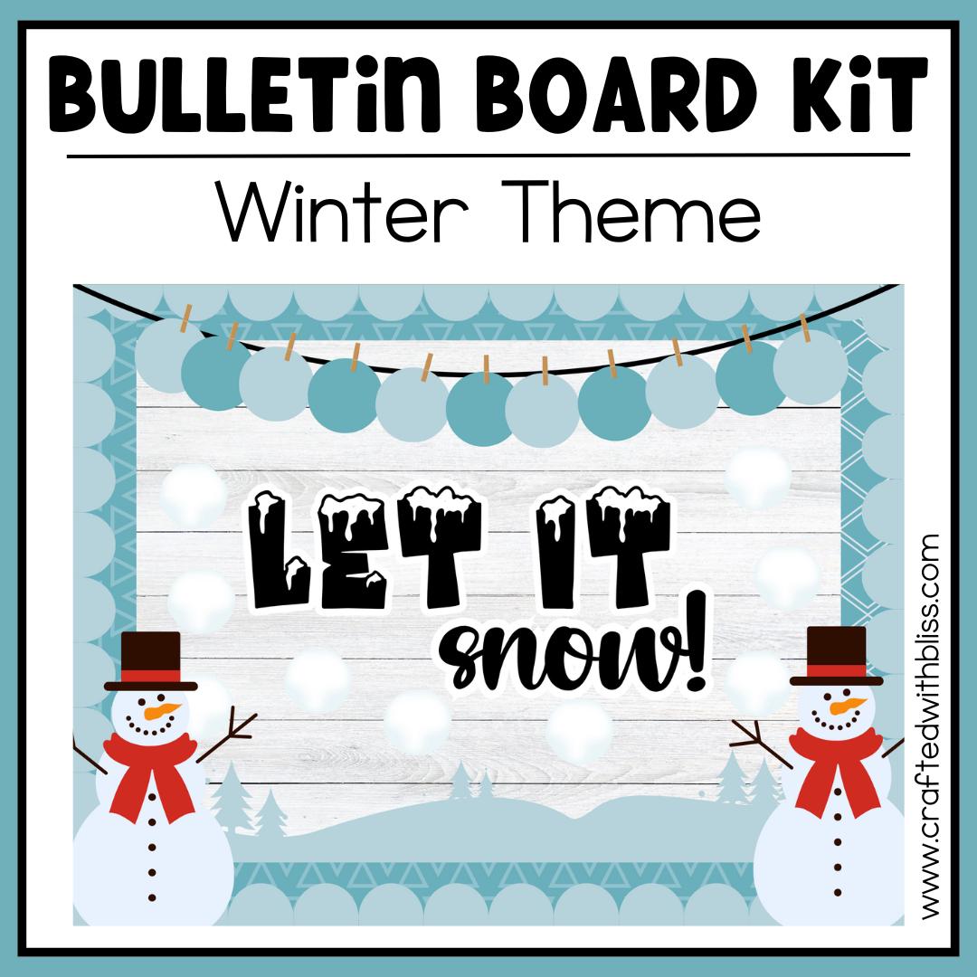 Winter Let It Snow Bulletin Board Kit - Etsy