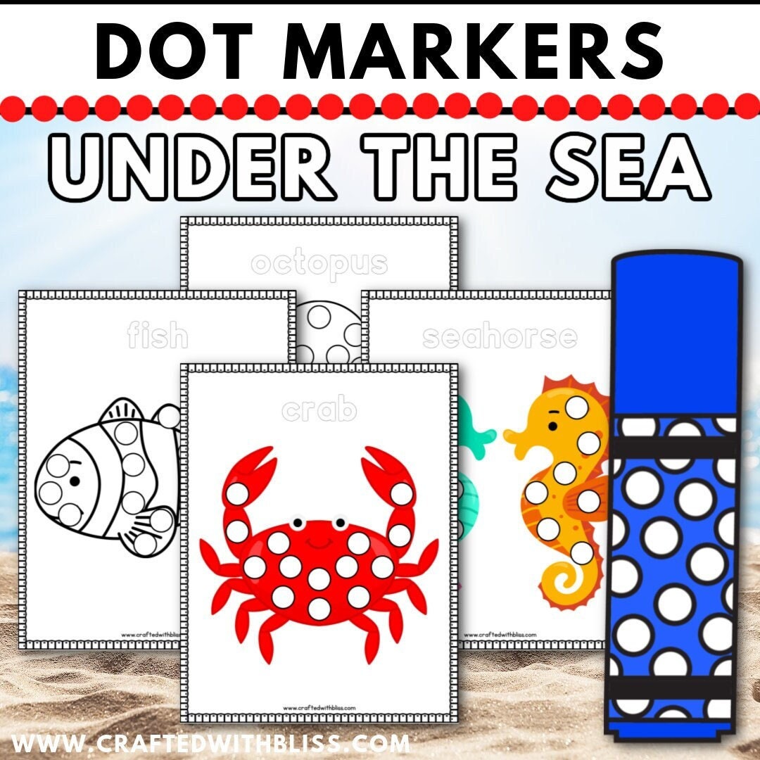 Under the Sea Dot Marker Printable - Etsy