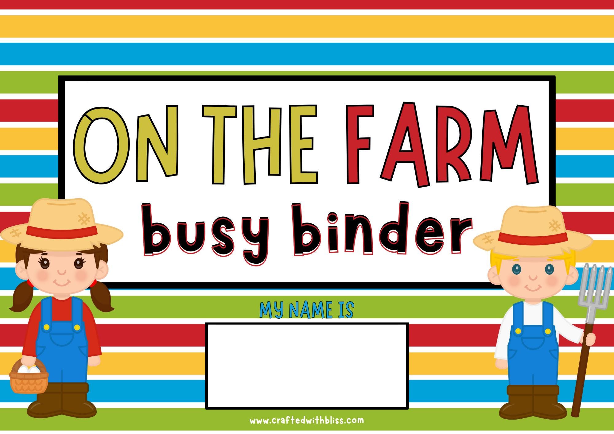 Farm Busy Book Printable | 58 Pages Toddler Activities | on the Farm ...