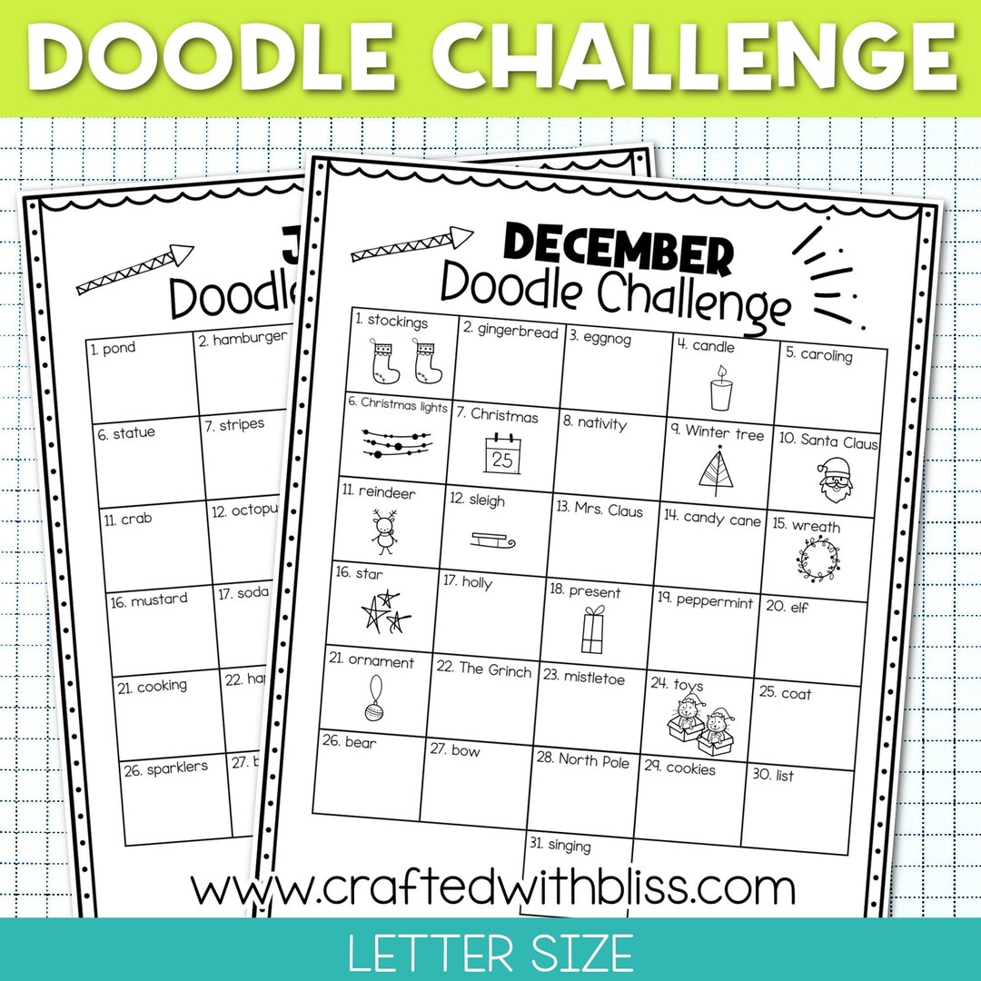 Monthly Doodle Challenge: Engaging Morning Work and Early - Etsy