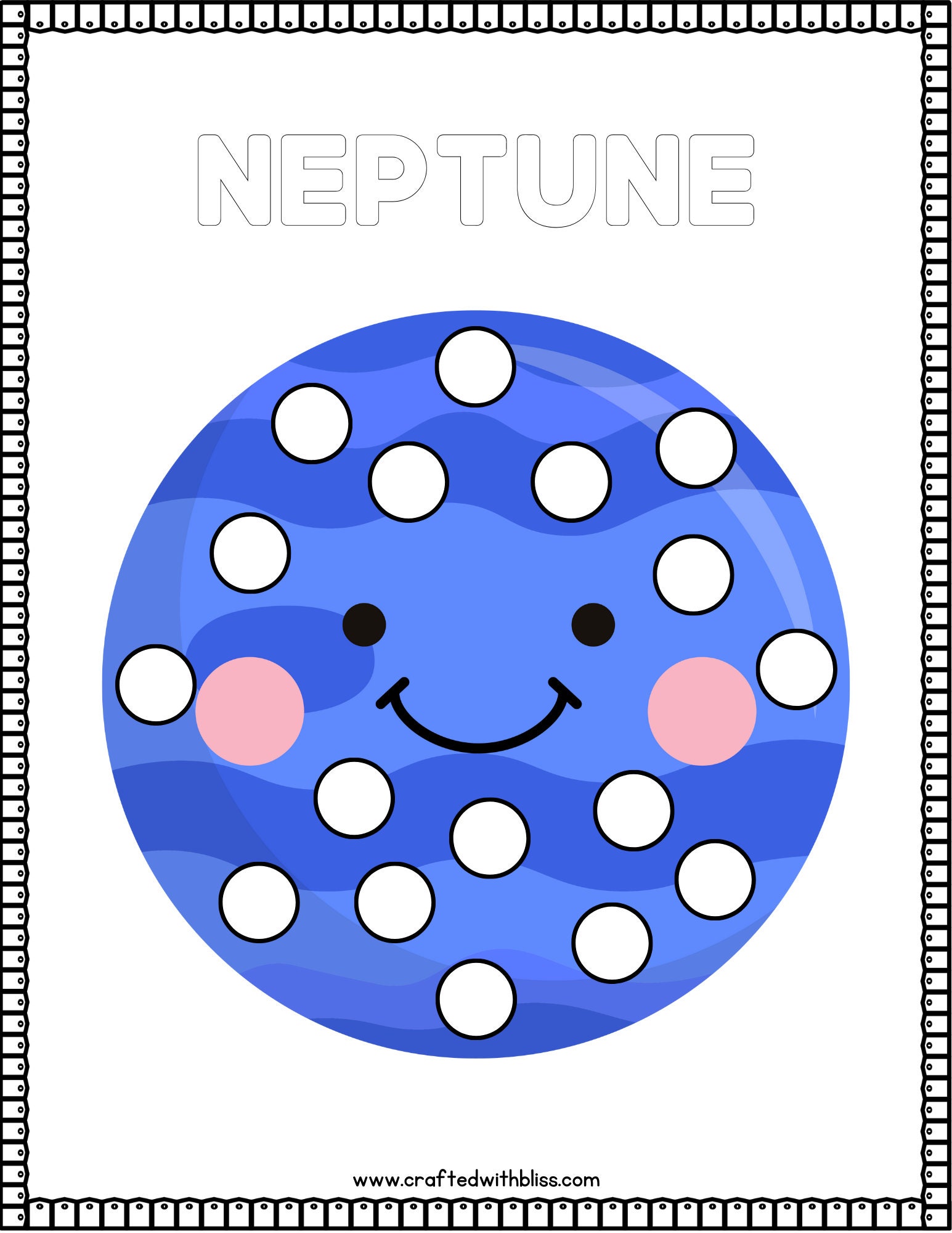 Outer Space Dot Marker Printable - Etsy