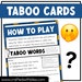 Bible Taboo Party Game 150 Cards Christian Fun Friday Ice Breaker Brain ...