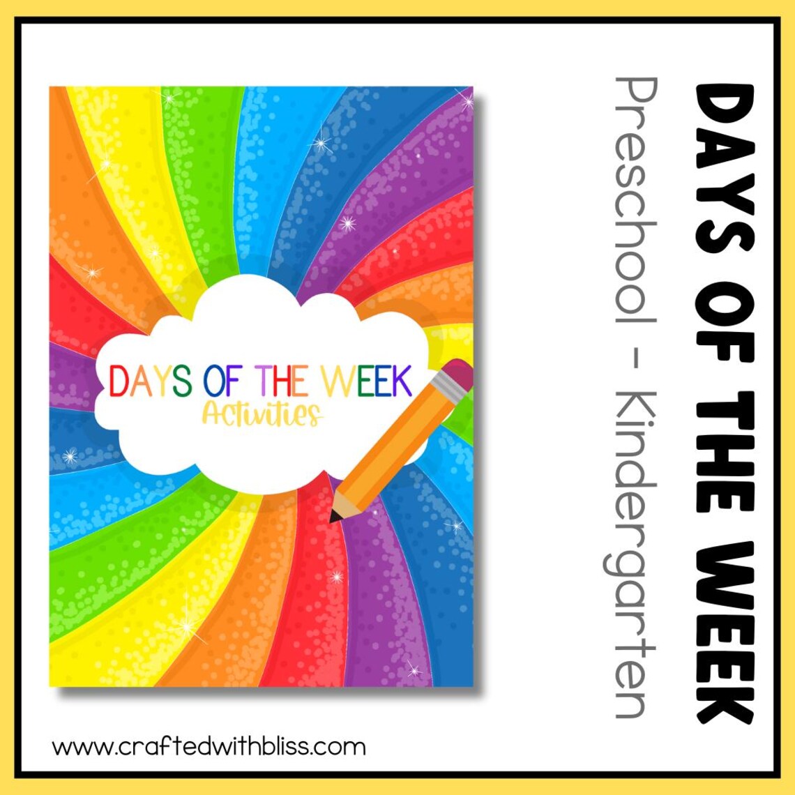Days of the Week Worksheet Kit Preschool Kinder Printable Days of the ...