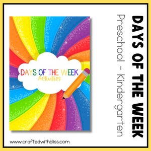 Days of the Week Worksheet Kit Preschool Kinder Printable Days of the ...