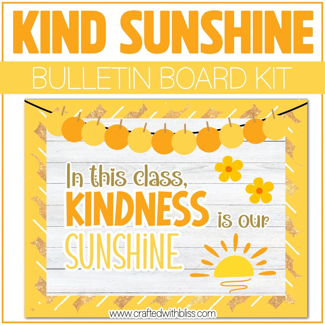 Kindness Hello Sunshine Bulletin Board Kit - Etsy
