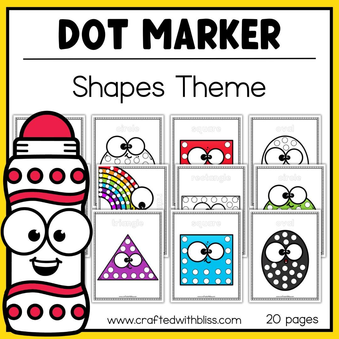 Cute Shapes Dot Marker Printable - Etsy