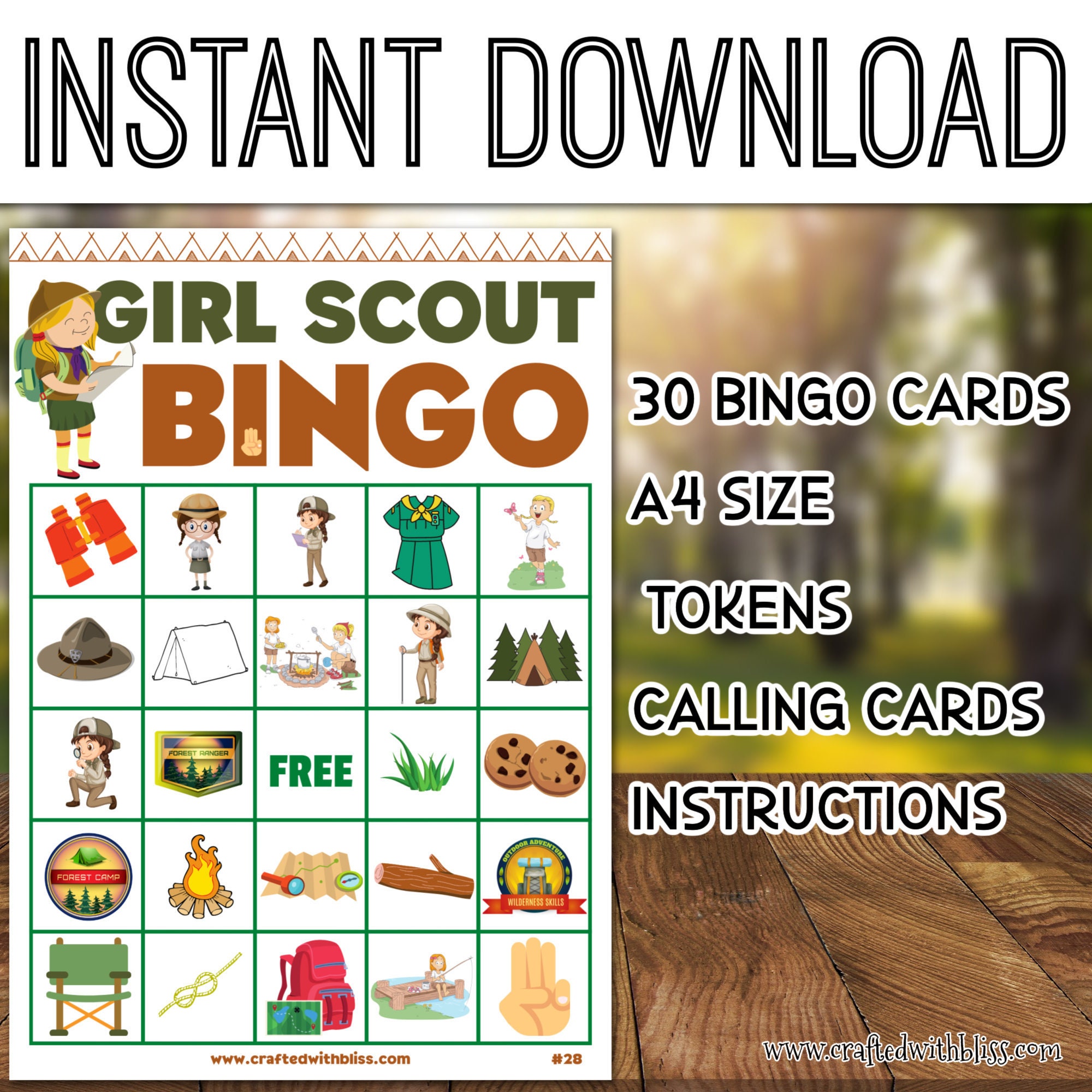 Girl Scout Bingo Cards to Download, Print and Customize ...