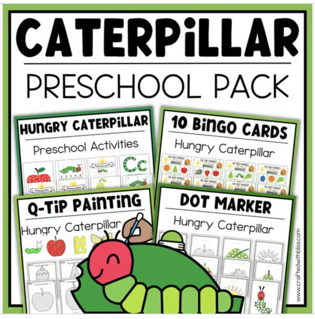 The Very Hungry Caterpillar Activity MEGA BUNDLE (50+ Pages) Eric Carle ...