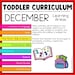 December Toddler Curriculum Activities and Printable 2-3 Yo Homeschool ...