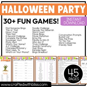 Printable Halloween Party Games for All Bundle 30+ Games - Etsy