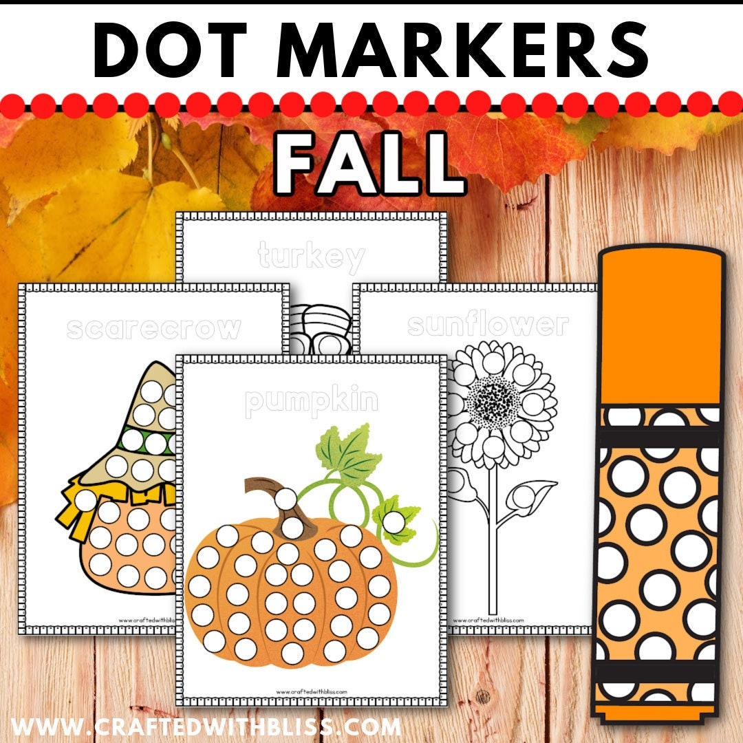 Fall Dot Marker Activity Fall Do-a-dot Marker Fine Motor - Etsy
