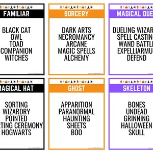 Halloween Taboo Game Cards Printable Family Halloween Game - Etsy