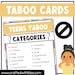 Teens Taboo Party Game 150 Cards Fun Friday Ice Breaker Brain Break ...