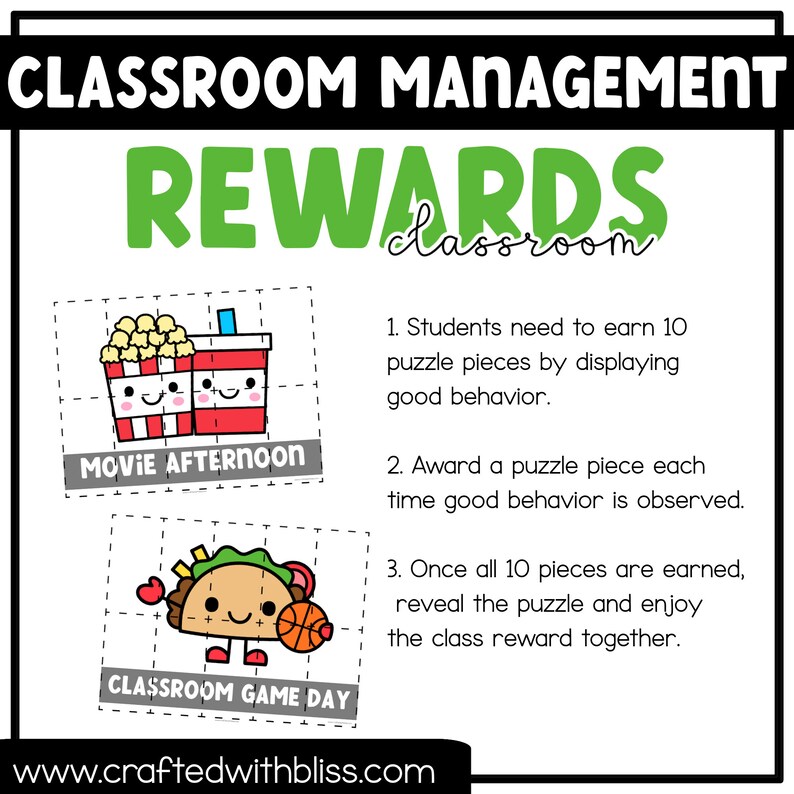 Class Rewards Puzzle | Classroom Management Tool - Etsy