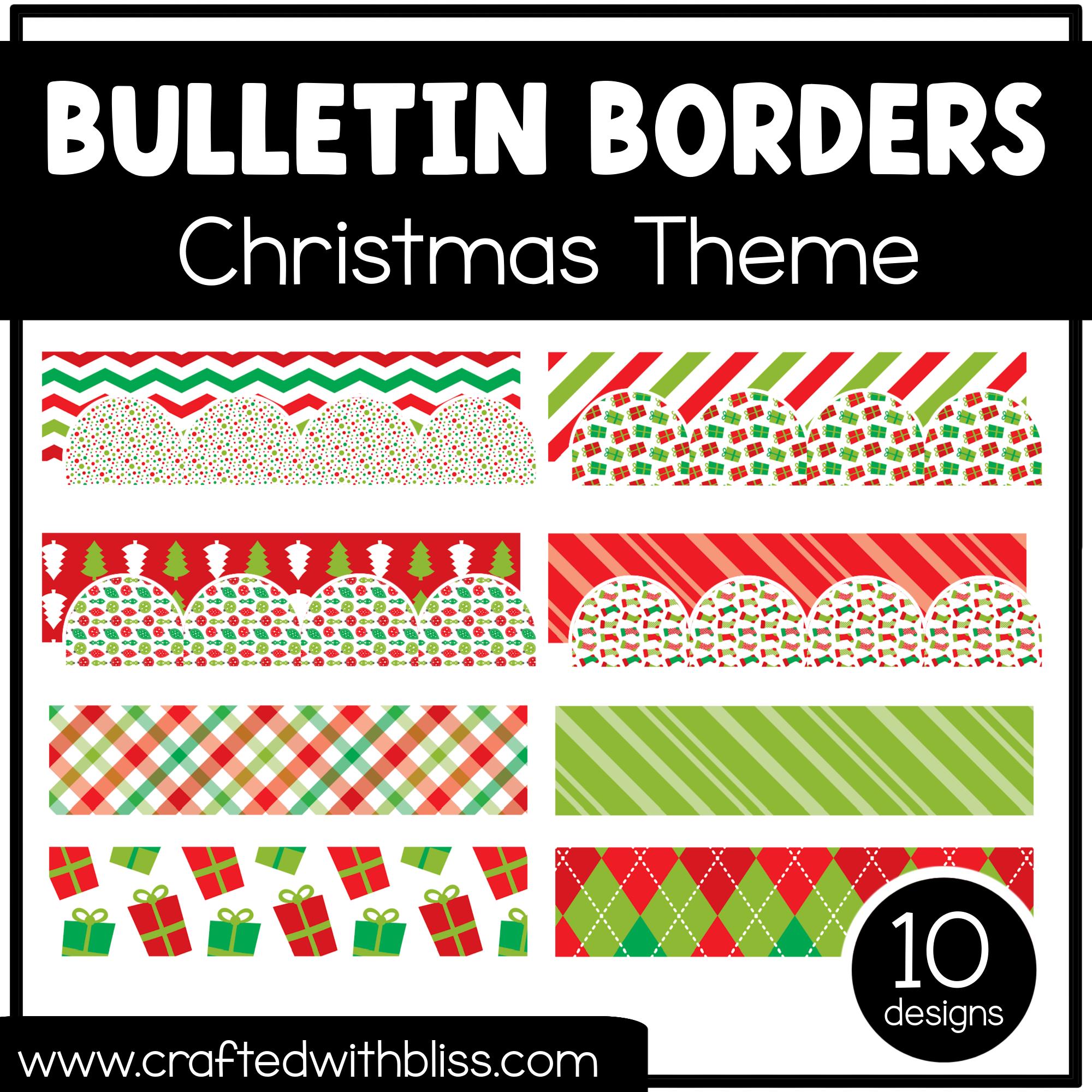 Christmas Theme Bulletin Board Borders - Etsy