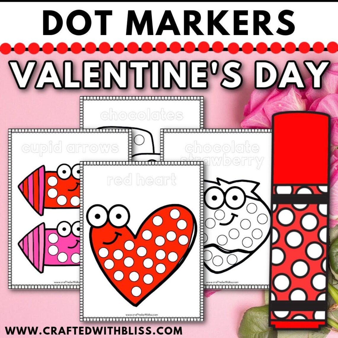 Valentine's Day Do-a-dot Marker Fine Motor Printable, Valentine's Day ...