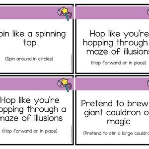 Wizard Says | Fun Magical Movement Cards Ice Breaker Gross Motor Game ...