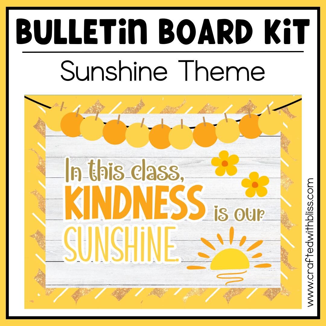 Kindness Hello Sunshine Bulletin Board Kit - Etsy