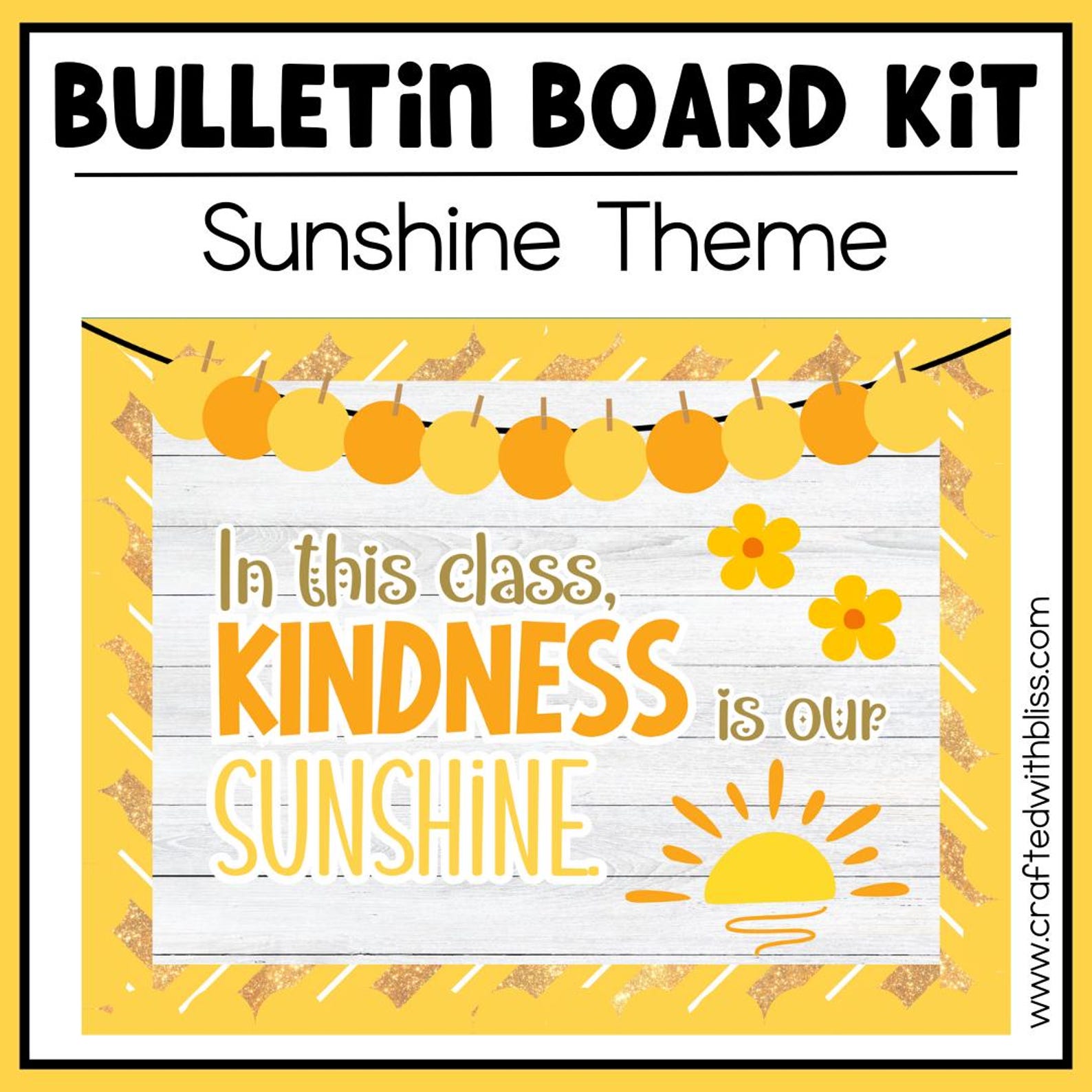 Kindness Hello Sunshine Bulletin Board Kit - Etsy