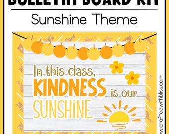 Hello Sunshine Editable Option Bulletin Board Kit - Etsy